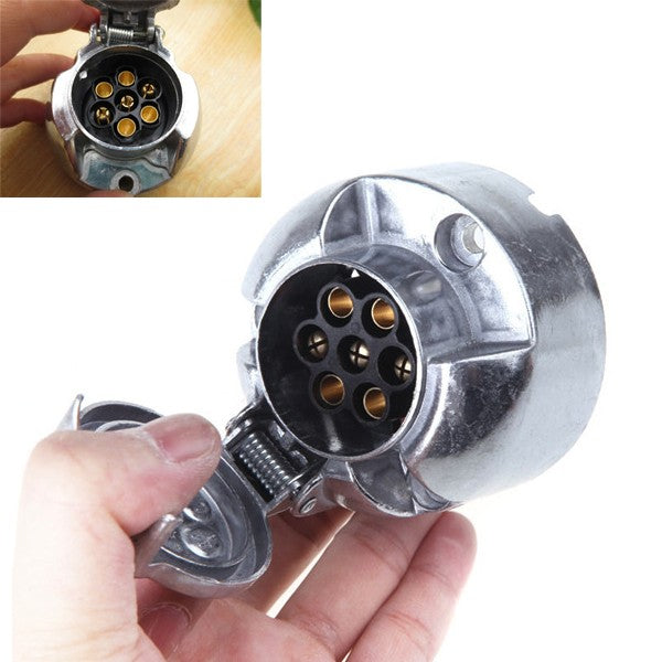 Tirol 7Pin Trailer Socket Heavy Duty 7Pole Round Pin Socket 12V Tow Ba ...