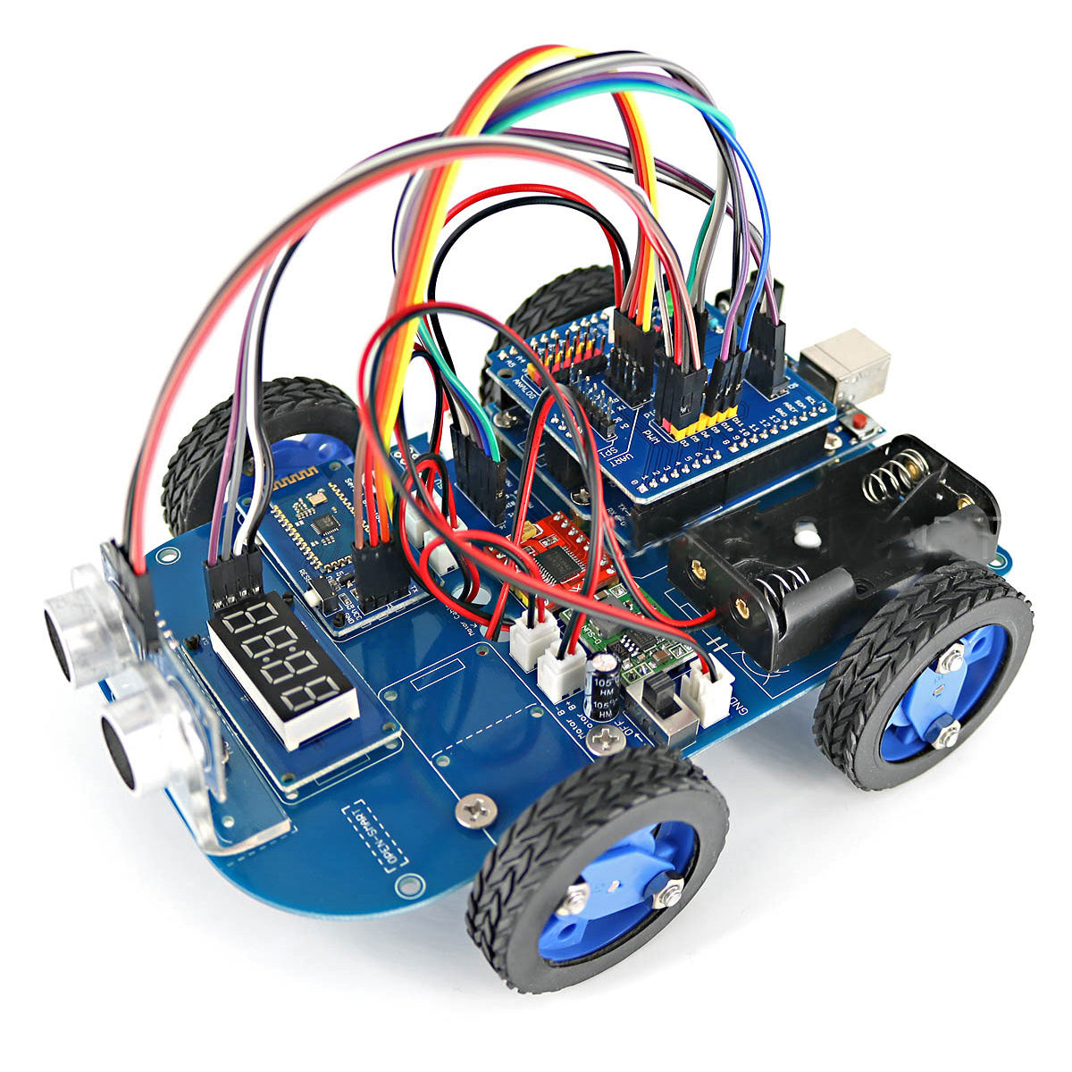 4WD Bluetooth Control Smart Robot Car Kit with Motherboard & N20 Gear ...