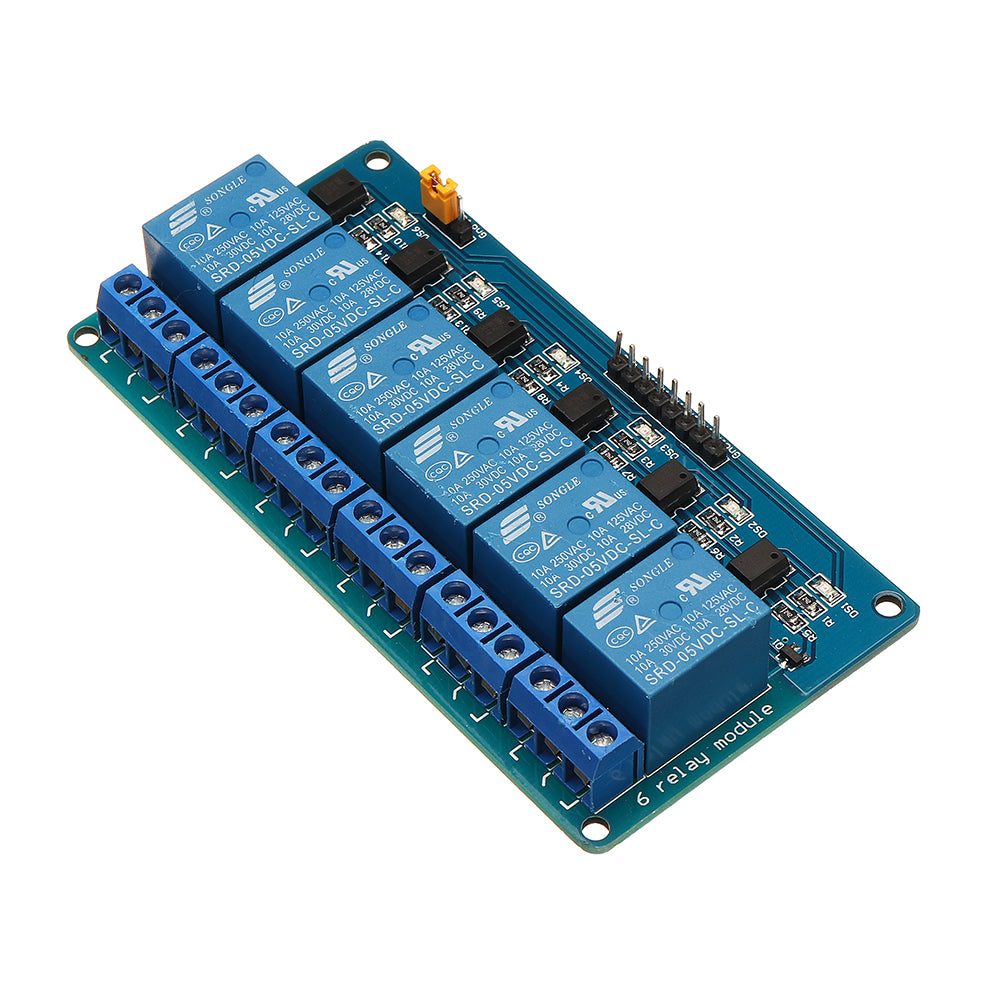 BESTEP 6 Channel 5V Relay Module With Optocoupler Protection Low Level ...