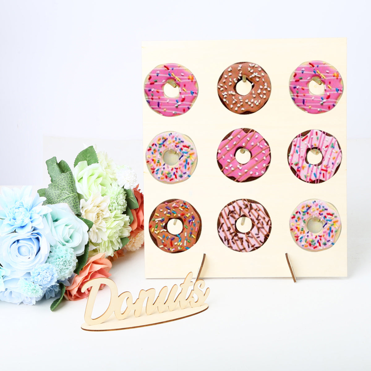 DIY Doughnut Rack Donut Holds Storage Racks Donut Wall Stand Wedding P ...