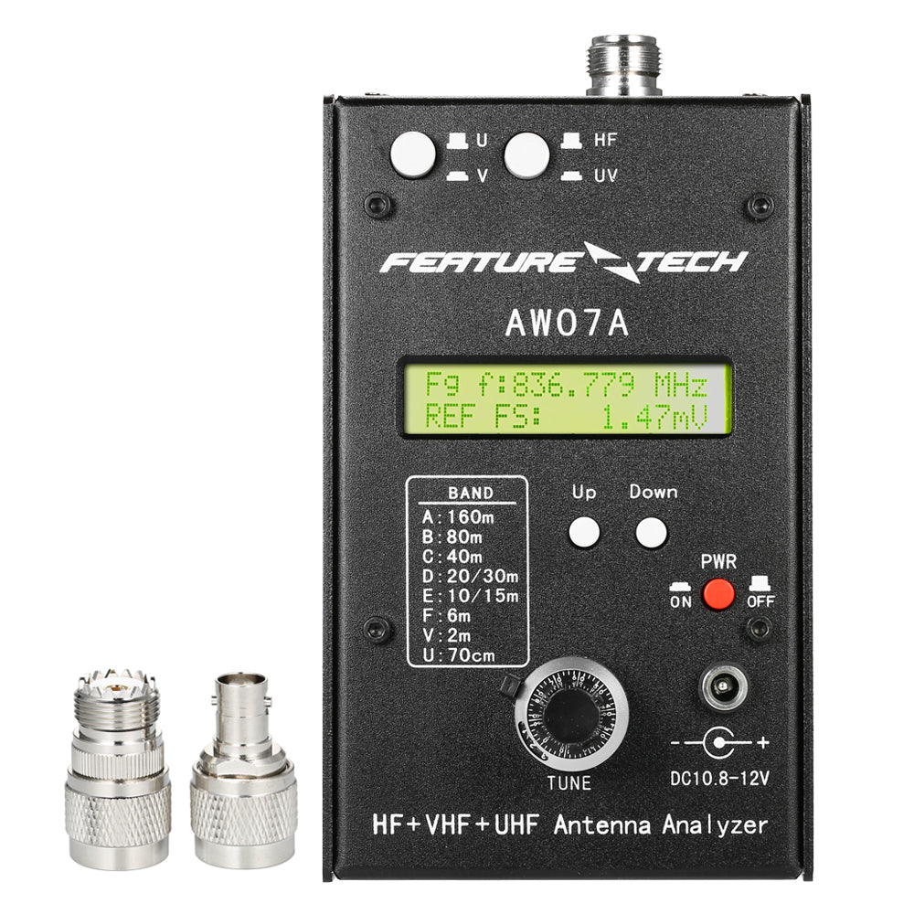AW07A HF/VHF/UHF 160M Impedance SWR Antenna Analyzer Meter for Ham Rad ...