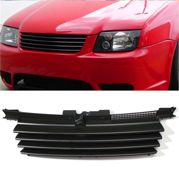 Matte Black Front Hood Grille Badgeless Grill For VW Jetta Bora MK4 19 ...