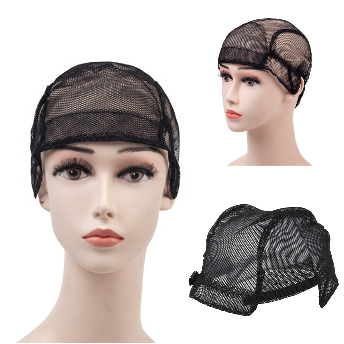 Wig Caps For Making Wigs Stretch Lace Weaving Cap Adjustable Straps Bl ...