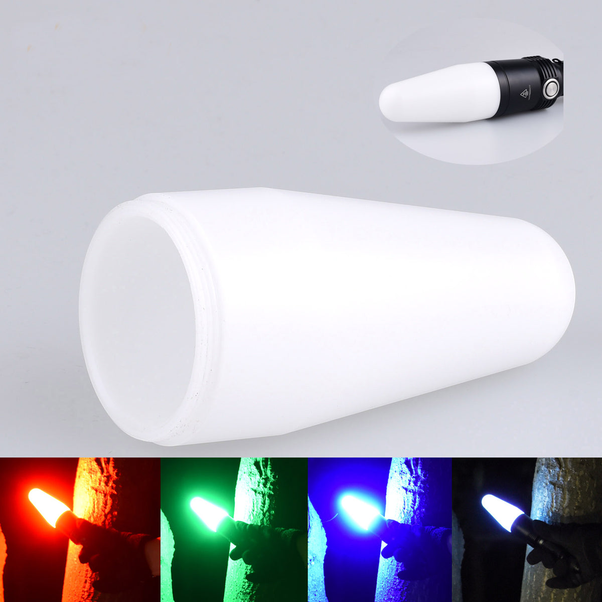 Fitorch Flashlight POM White Diffuser Signal Light Traffic Wand for Fi ...