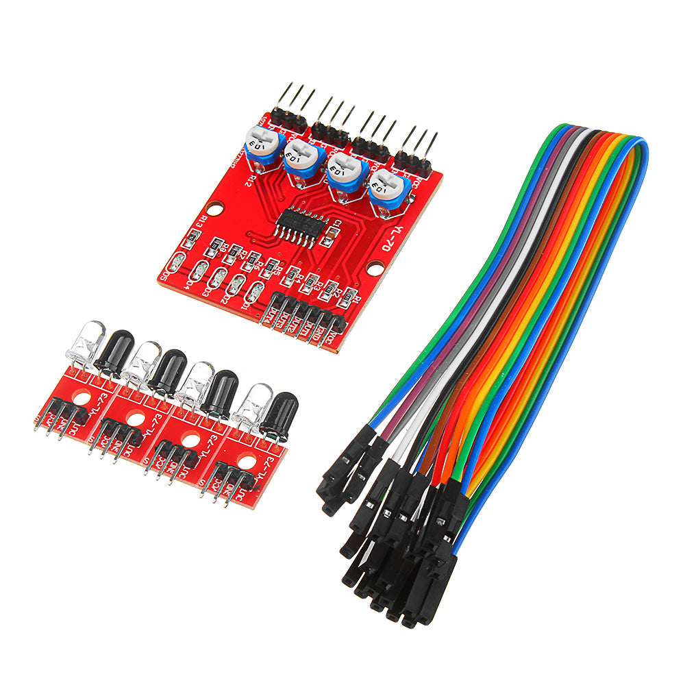 4 Channel Infrared Receiver Tracking Sensor Module IR Line Patrol For ...