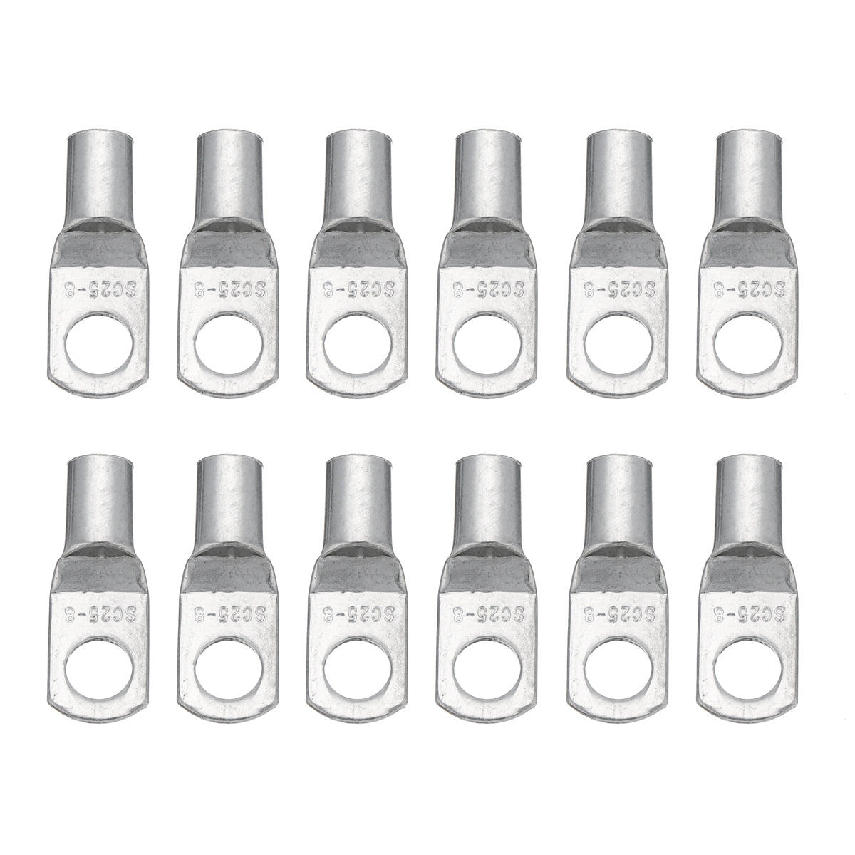 12 Pcs 3AWG Copper Cable Lugs 25-8mm 5/16 Electrical Terminal Block Wi ...