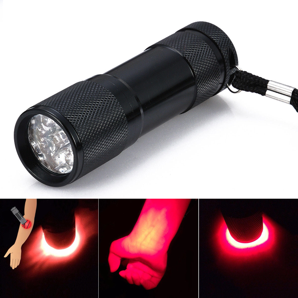 Portable Red LED Light Transilluminator Clinicians Nurses Vein Finder ...