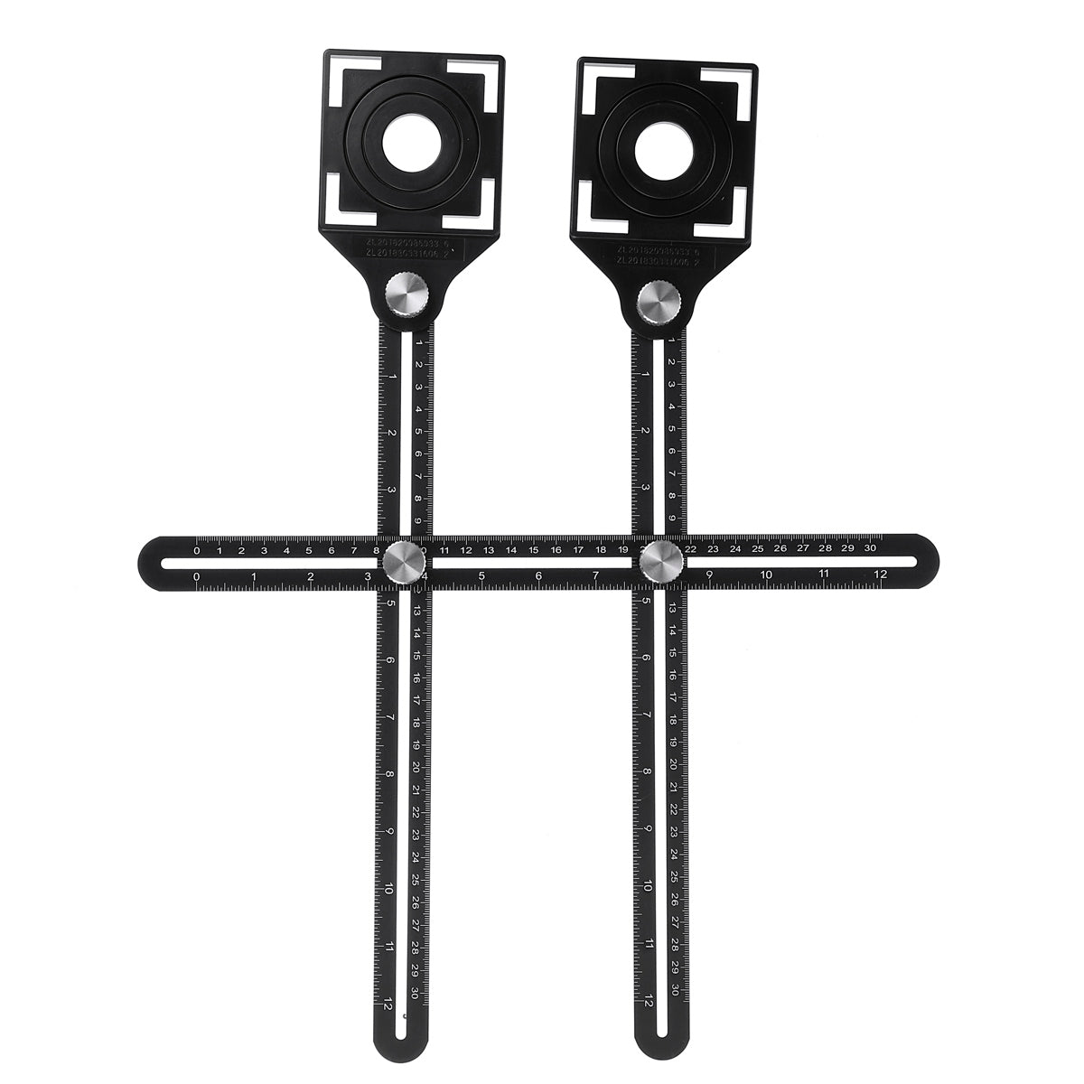 Multi Angle Adjustable Position Ruler Measuring Template Tool Drill Ho ...