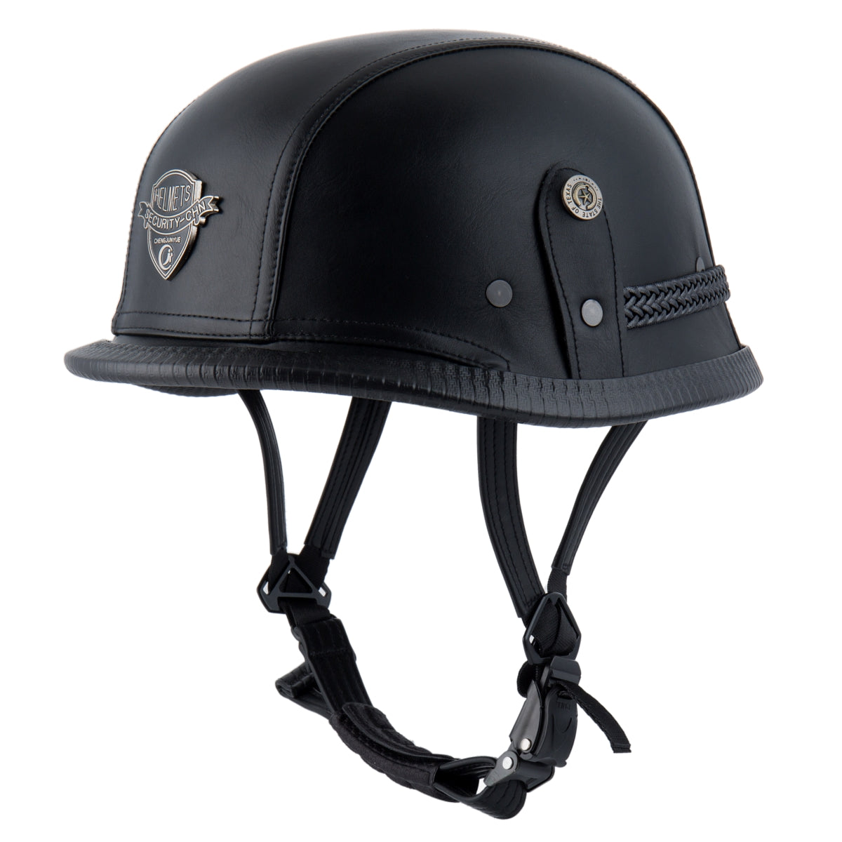 BYB Retro Cruiser Half Face Helmet Motorcycle Riding Leather Camouflag ...