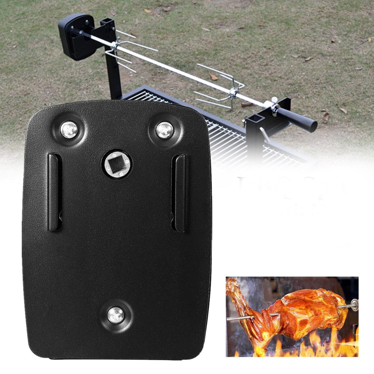 3V 1/2RPM Barbeque BBQ Spit Rotisserie Motor Outdoor Electric Roast Co ...