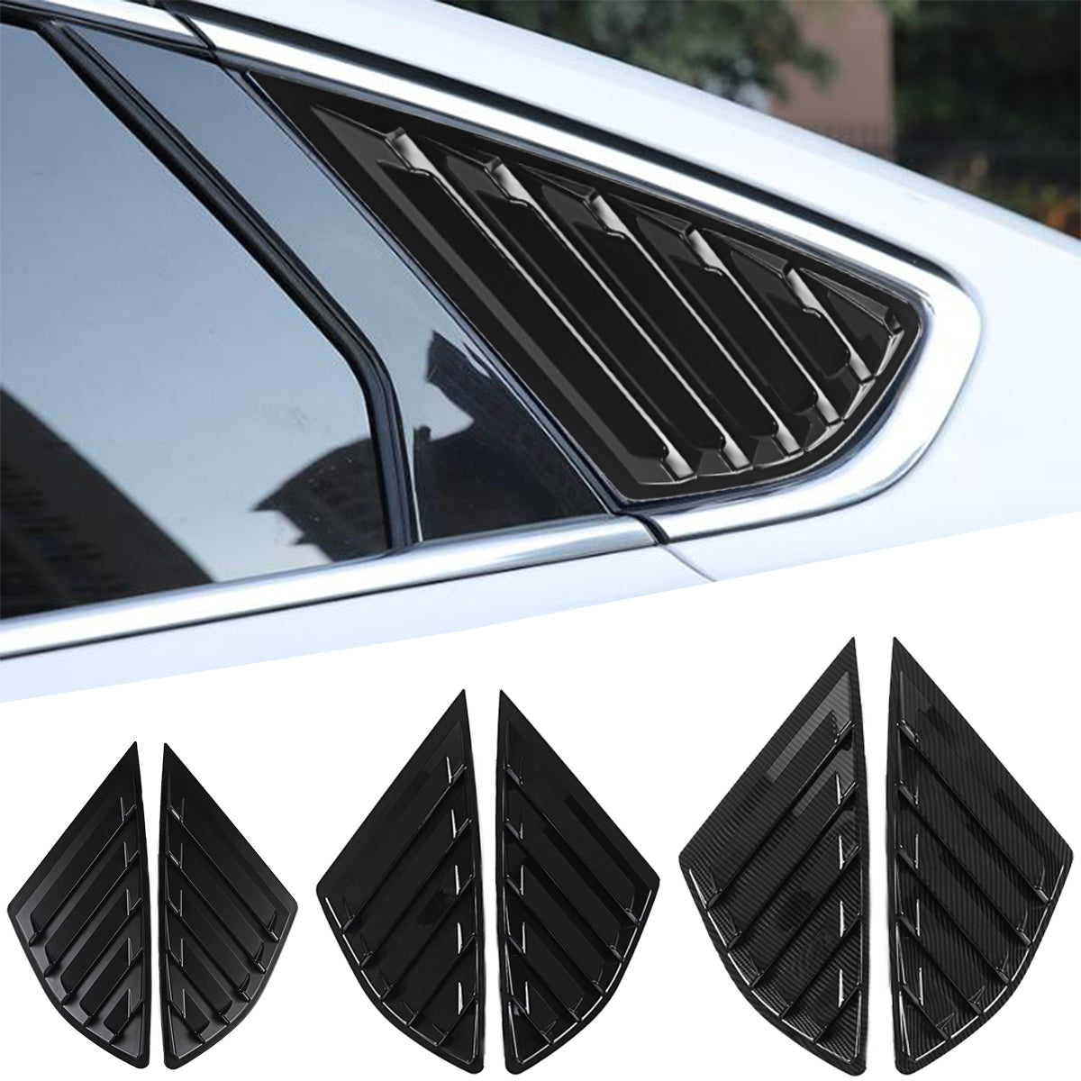 Car Rear Quarter Panel Side Vent Window Louvers Cover for Ford Fusion ...