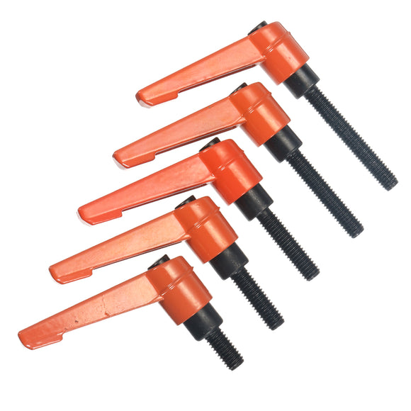 M6 Male Thread Machinery Adjustable Clamp Handle Lever Metalworking Or ...